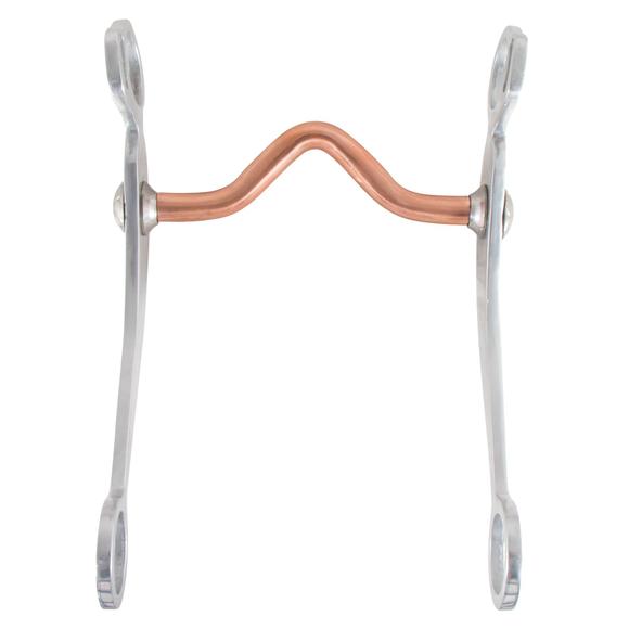 Medium Port Grazing Bit with Engraved Aluminum Shanks and Copper Mouth ...