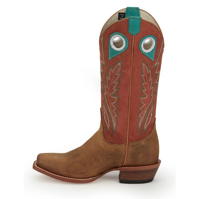 Justin Ladies 13" Cognac Lorena Blunt Toe Western Boots – Pard's ...