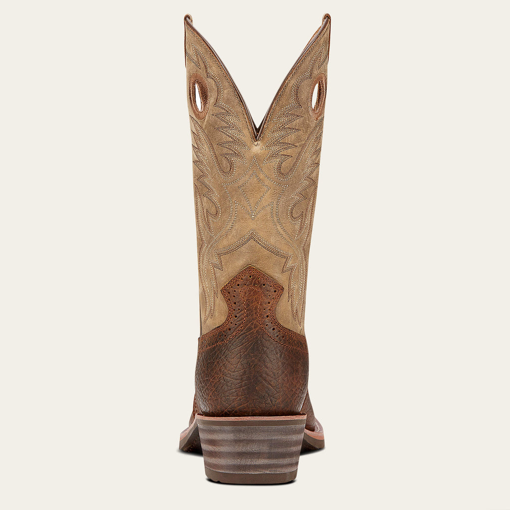 Ariat Brown Heritage Square Toe Roughstock Blunt Toe Western Boots for ...