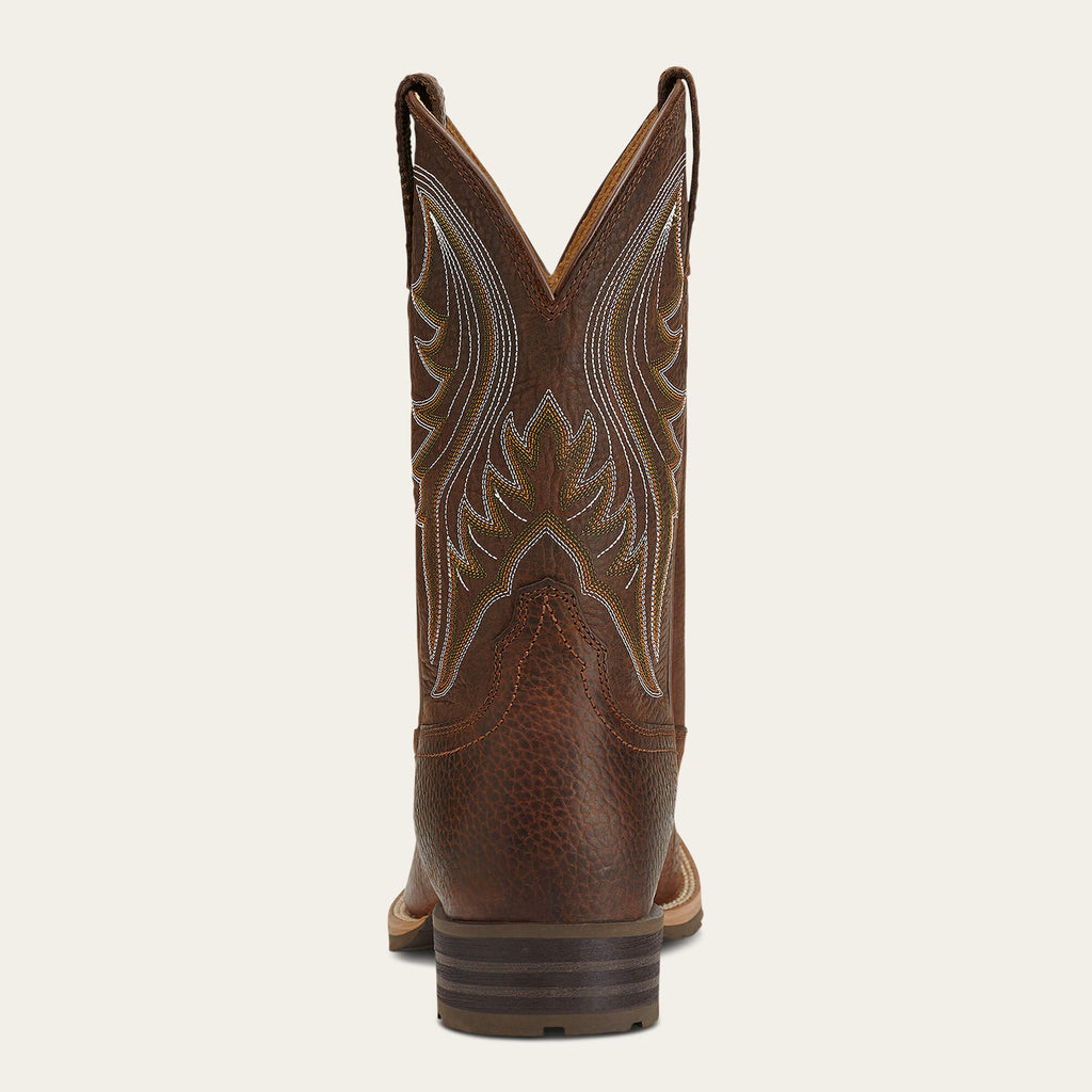 Ariat Men's Oiled Brown Broad Square Toe Hybrid Rancher Western Boots ...