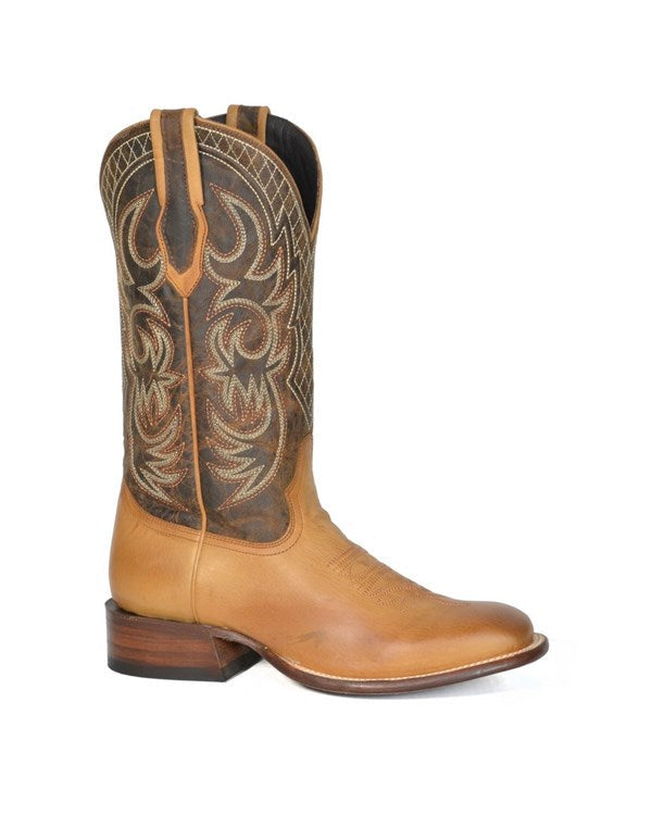 Stetson Men's Light Brown Bowie Broad Square Toe Western Boots – Pard's ...