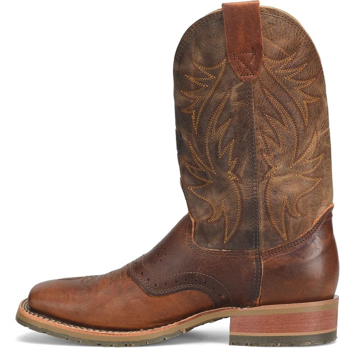 Double H Men's Dark Brown Feller Broad Square Toe Roper Boots – Pard's ...