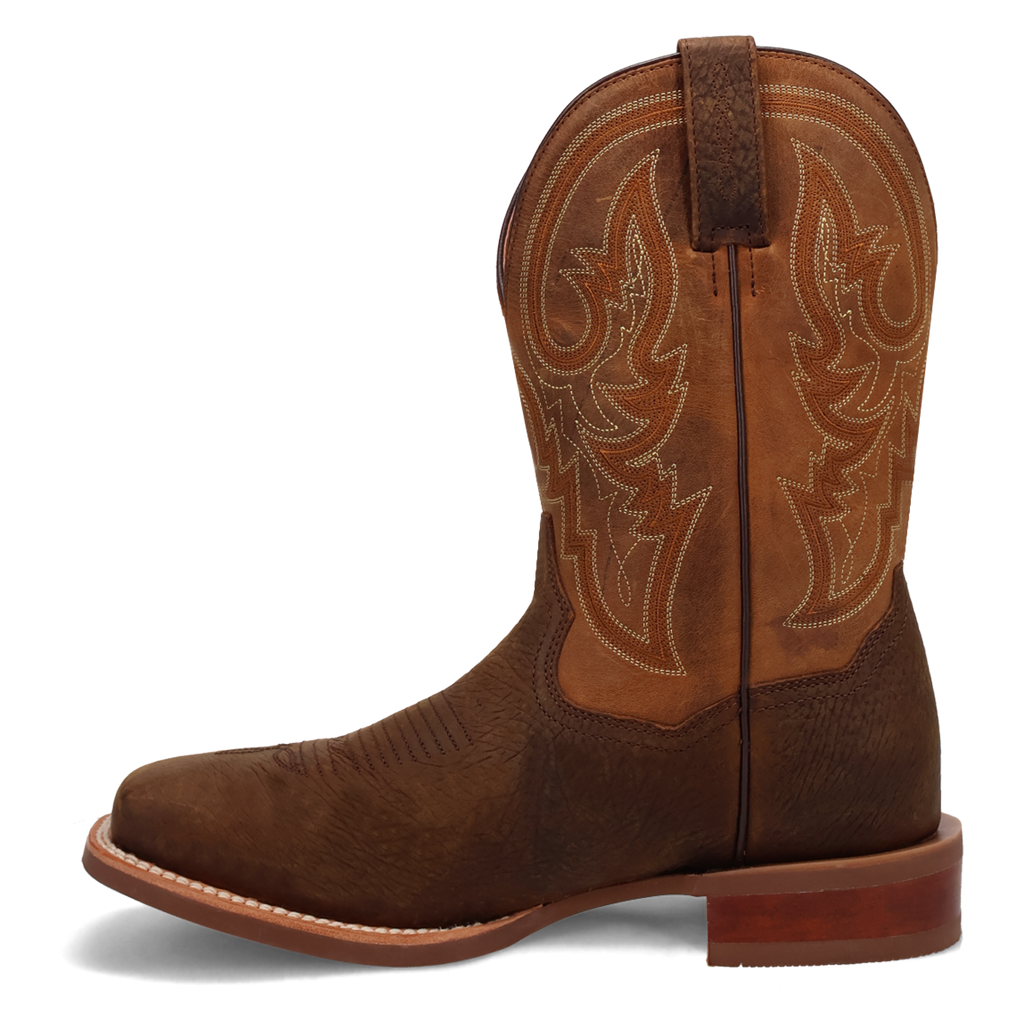 Dan Post Cowboy Certified Chocolate/Tan Brigston Broad Square Toe Boot ...