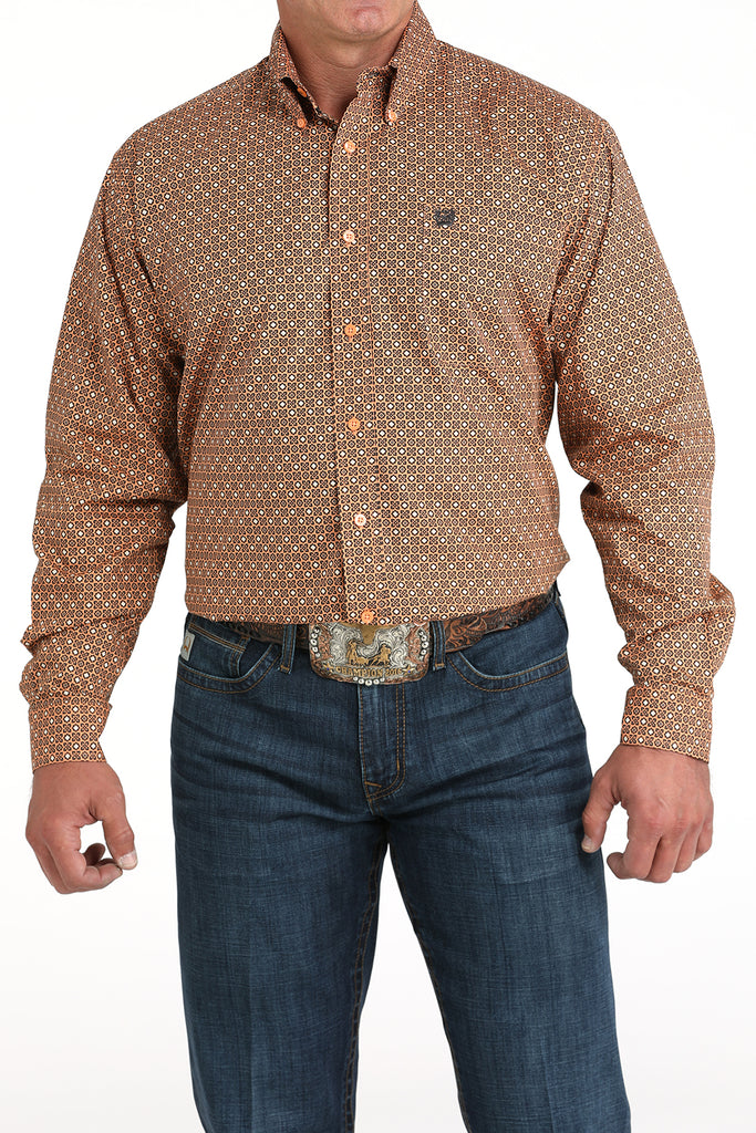 Cinch Men's Dark Corral Print Button-Down Shirt – Pard's Western Shop