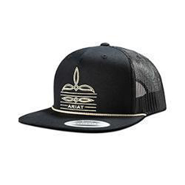 Ariat Black Ballcap with Embroidered Toe Bug Boot Stitch – Pard's ...