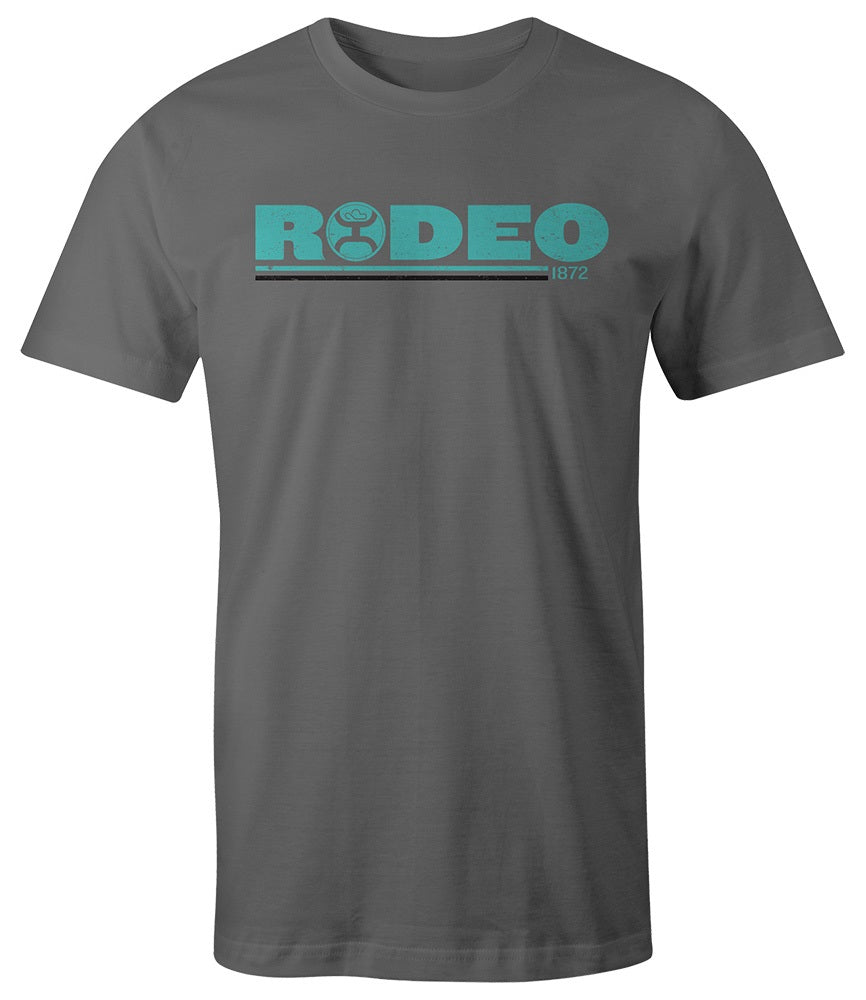 Hooey "Rodeo" Charcoal T-Shirt with Turquoise & Black Logo – Pard's ...