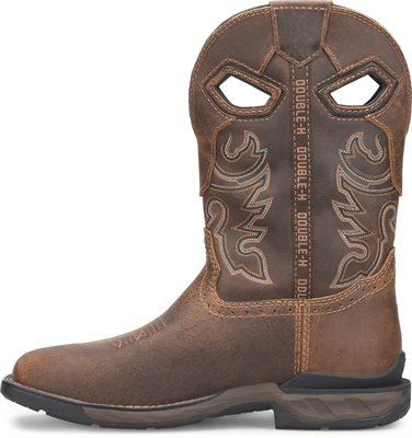 Men's Double H Phantom Rider Brown Wilmore Waterproof Wide Square Toe ...